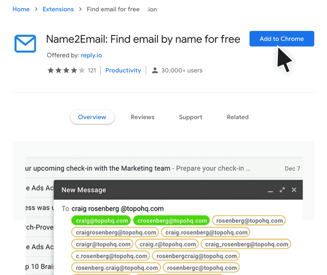 Chrome Extension – Reply